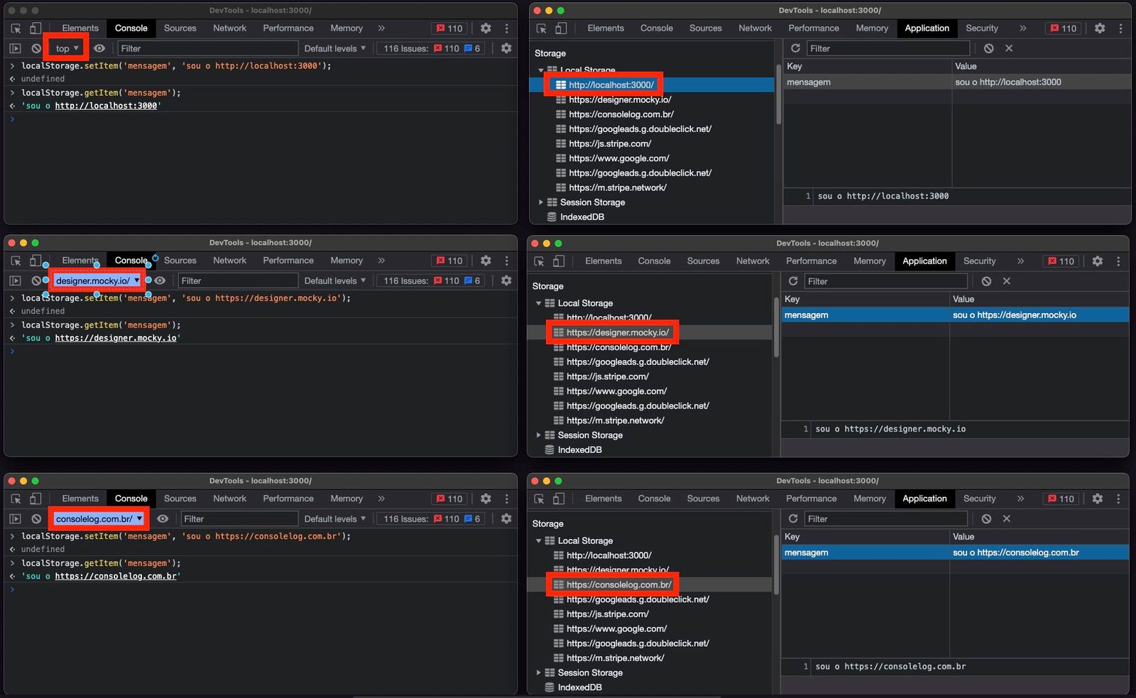 Como utilizar e quais as diferenças entre sessionStorage e localStorage
